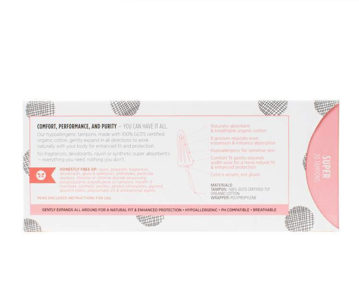 The Honest Company Organic cotton tampons, no applicator – Crown Forever